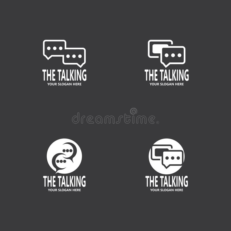 Chat Talking Logo and Symbol Vector Template Stock Illustration ...