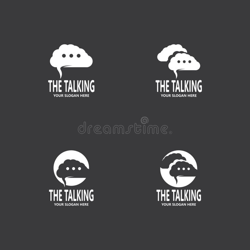 Chat Talking Logo and Symbol Vector Template Stock Illustration ...