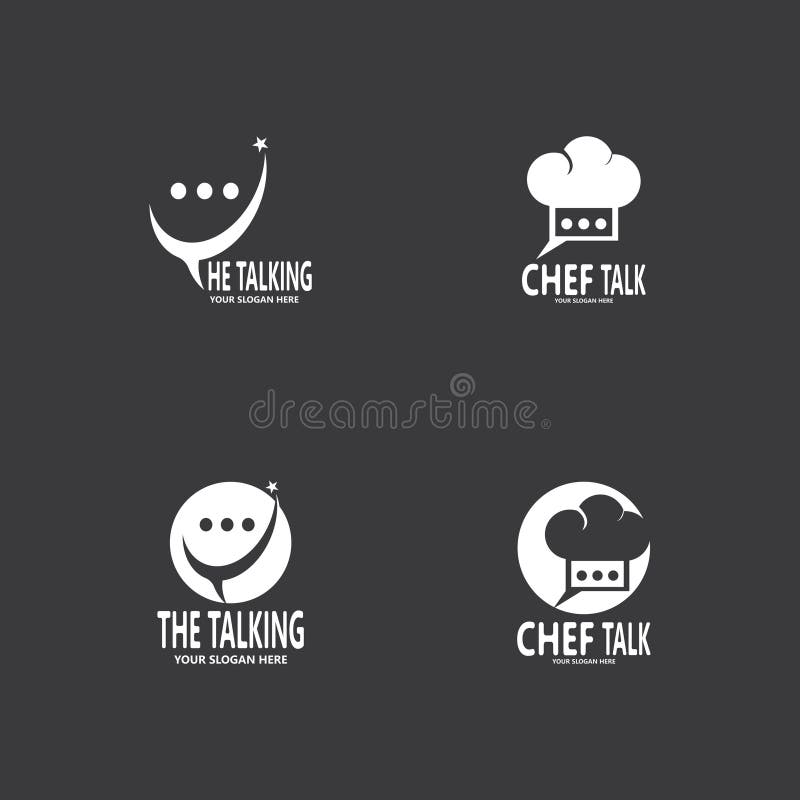 Chat Talking Logo and Symbol Vector Template Stock Illustration ...