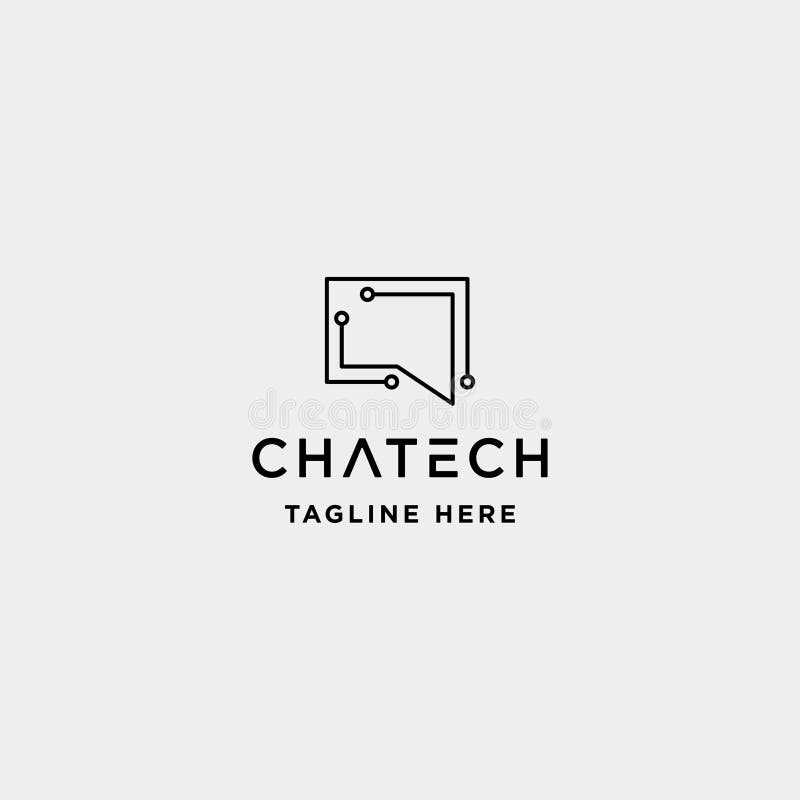 Chat Technology Logo Design Vector Talk Internet Symbol Icon Stock ...