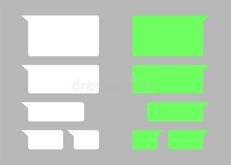 Chat Text Box. Empty Messages Template. Vector Dialig Interface Stock ...