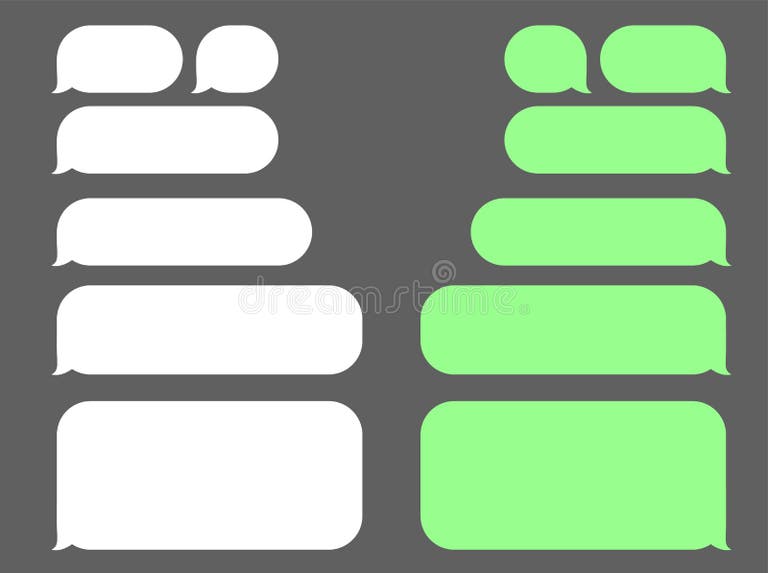 Chat Text Box. Empty Messages Template. Vector Dialig Interface Stock ...