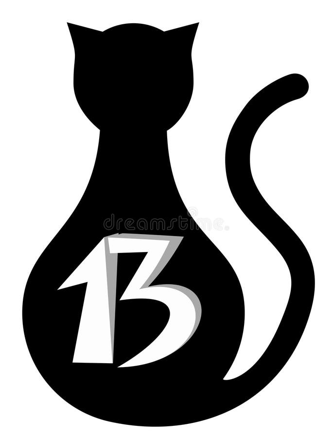 Chat treize illustration de vecteur. Illustration du populaire - 17532833
