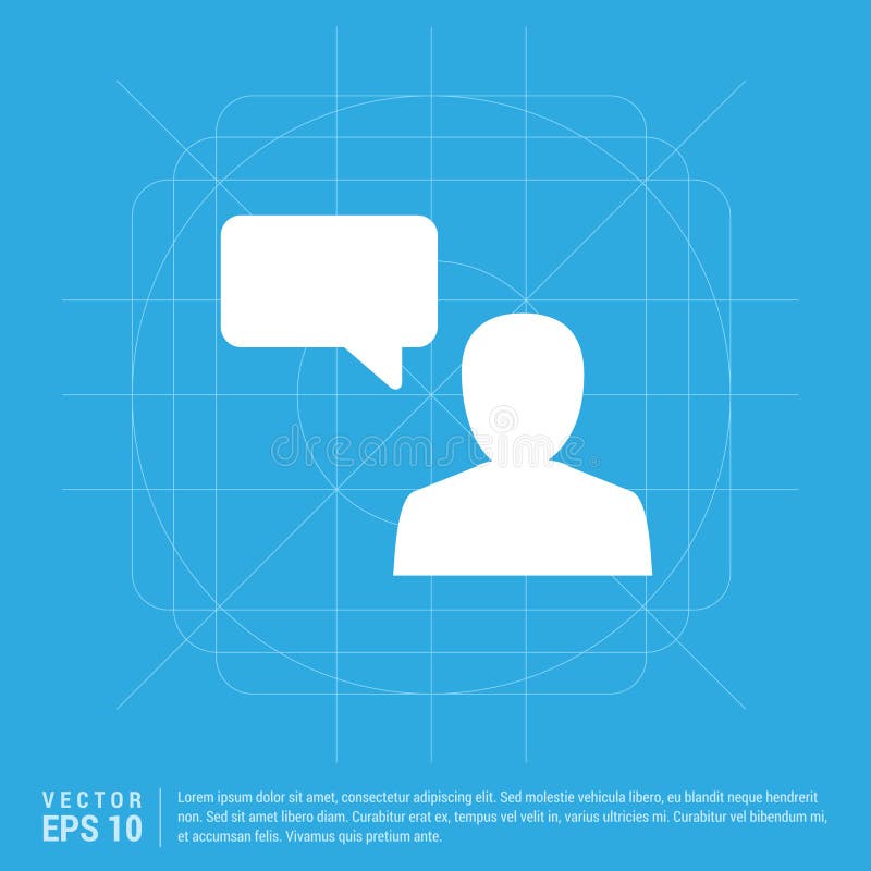 Chat user icon stock vector. Illustration of create - 132404661