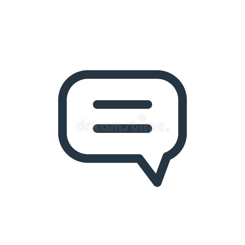 Chat Vector Icon. Chat Editable Stroke. Chat Linear Symbol for Use on ...