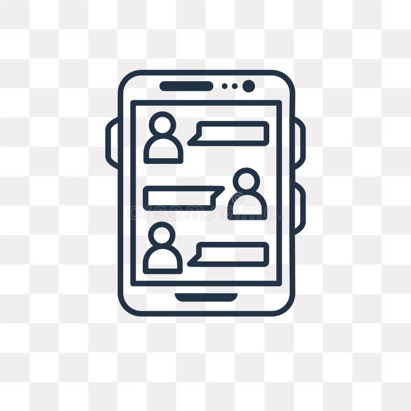 Chat Icon Vector Isolated on White Background, Chat Sign , Linear ...