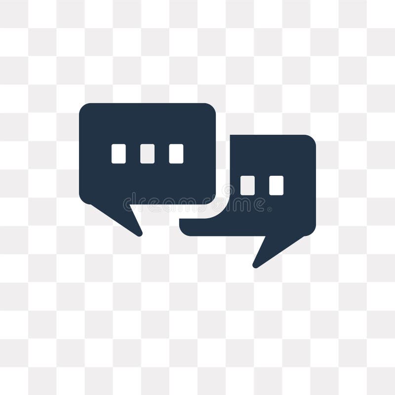 Chat Vector Icon Isolated on Transparent Background, Chat Trans Stock ...