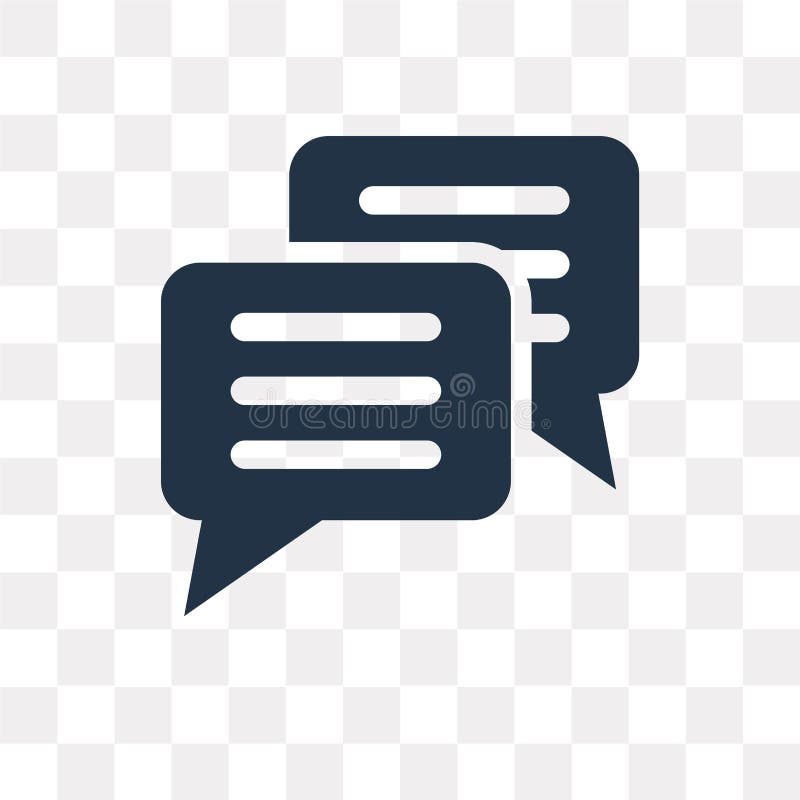 Chat Vector Icon Isolated on Transparent Background, Chat Trans Stock ...