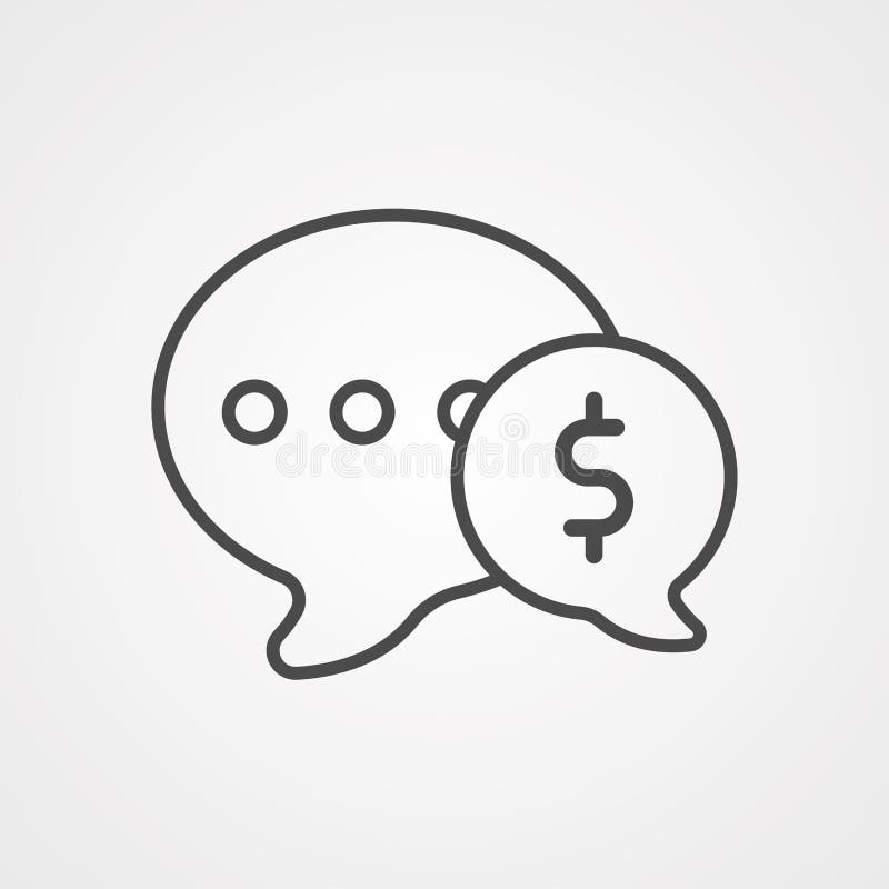 Chat Vector Icon Sign Symbol Stock Illustration - Illustration of ...