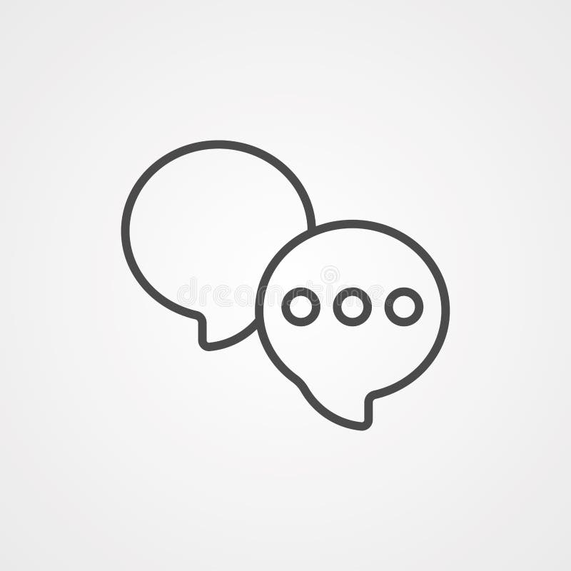 Chat Vector Icon Sign Symbol Stock Illustration - Illustration of ...