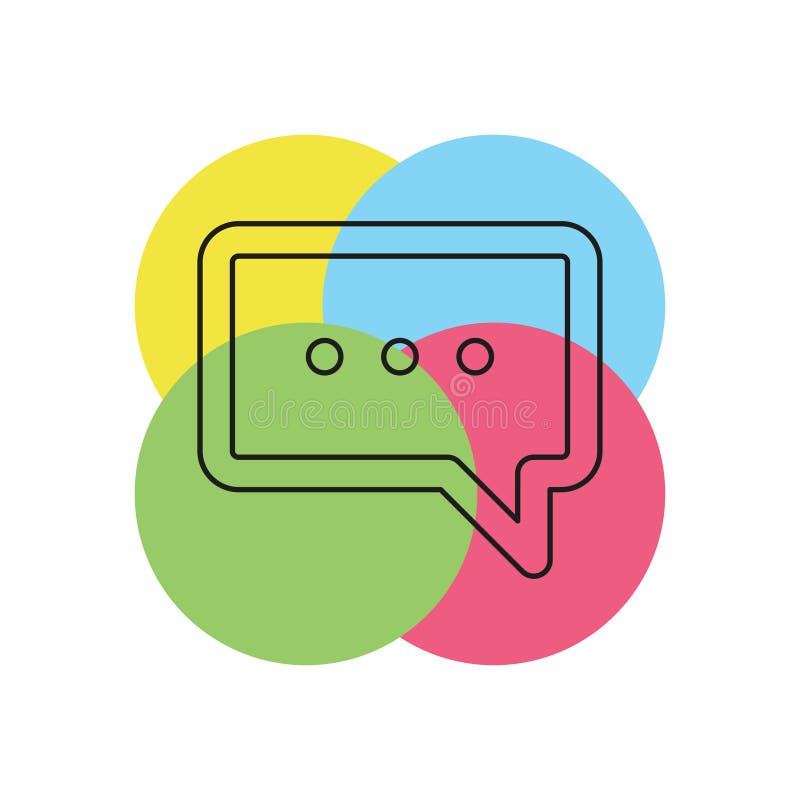 Chat Vector. Mobile Icon with Text Message Stock Illustration ...