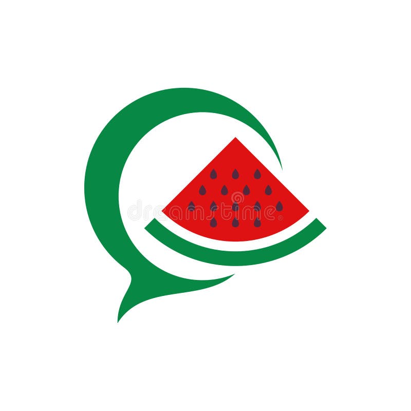 Chat Watermelon Logo Vector Template, Creative Watermelon Logo Design ...