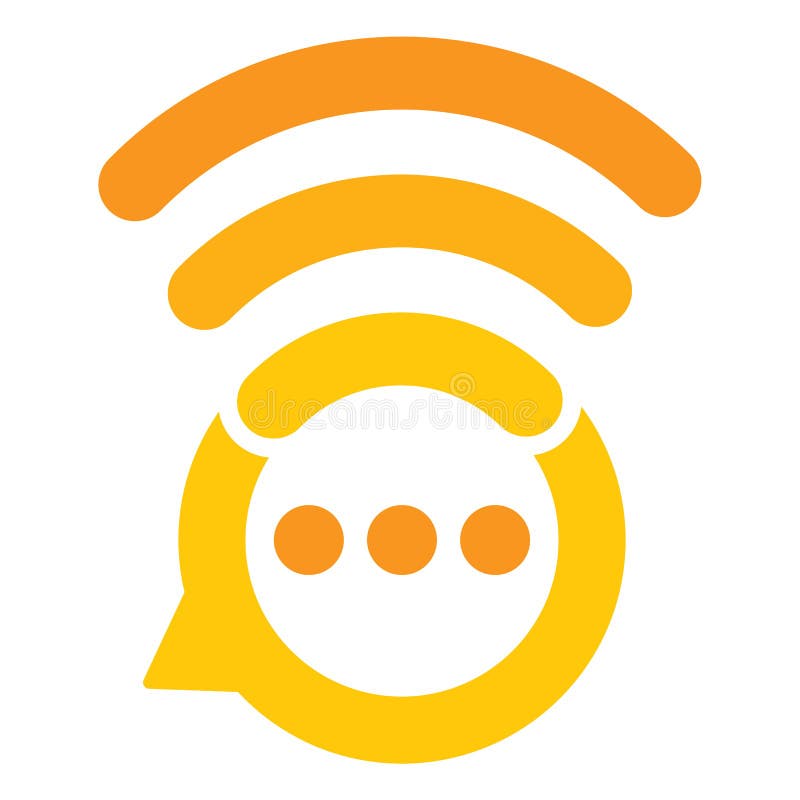 Chat Wifi Logo Design Vector Sign. Stock Vector - Illustration of ...