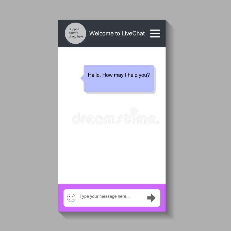 Chat window for smartphone stock vector. Illustration of online - 88703554