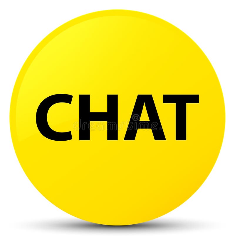 Chat yellow round button stock illustration. Illustration of chat ...
