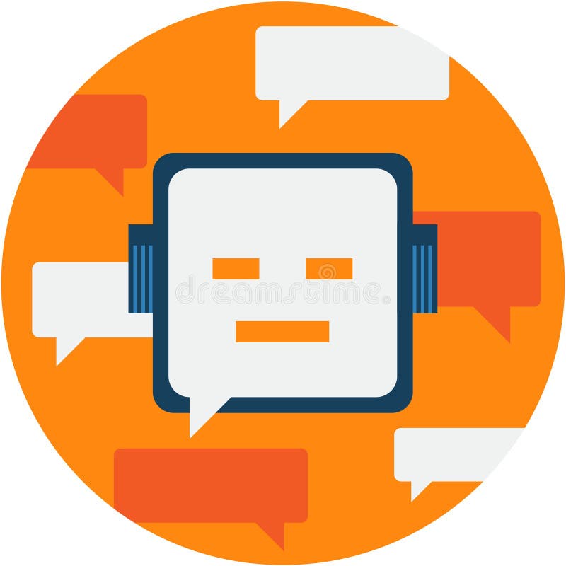 Chatbot Abstract Icon Illustration. Stock Vector - Illustration of ...