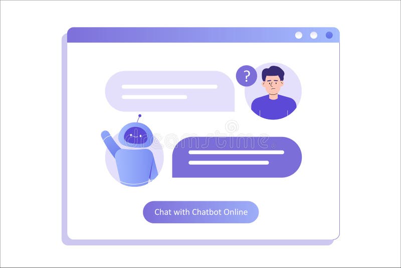 Chatbot Ai and Customer Service Concept. Young Woman Talking with Chatbot in a Big User ...