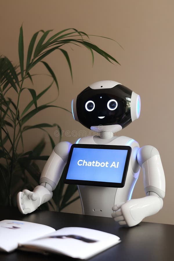 Chatbot AI Engaging Indoors with User Stock Photo - Image of help ...