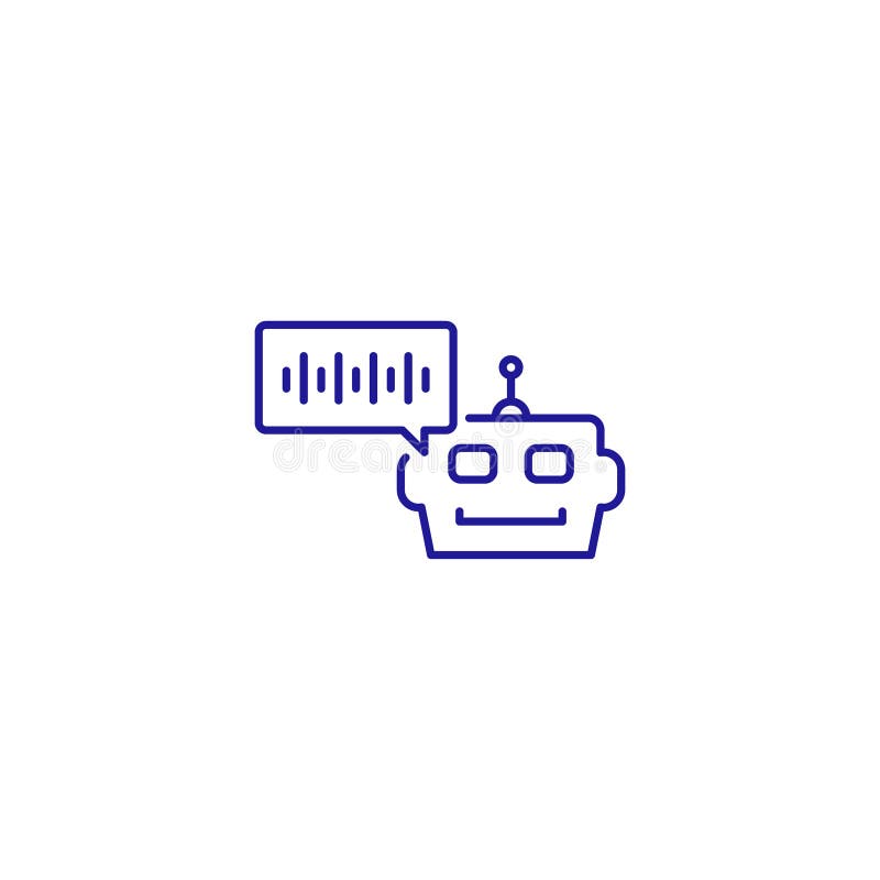 Chatbot Ai Man Speak Line Icon. Chat Bot Robot Talk Stock Vector ...