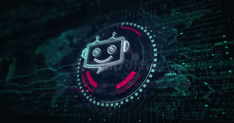 Chatbot Ai Online Assistant Support Symbol Loop Digital Concept Stock ...