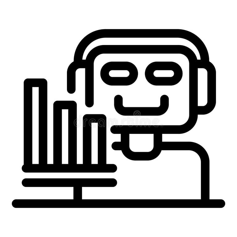 Chatbot Analyzing Growing Bar Chart for Business Strategy Stock Vector ...