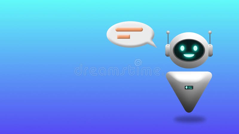 Chatbot Animation with Chat on Blue Background Stock Footage - Video of ...