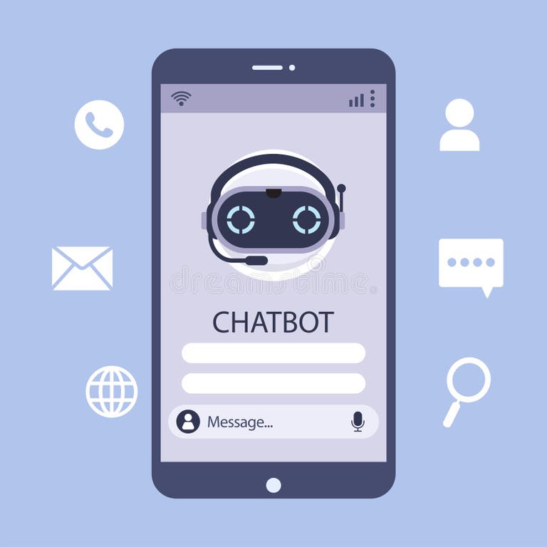 Chatbot Artificial Intelligence Abstract. Stock Vector - Illustration ...