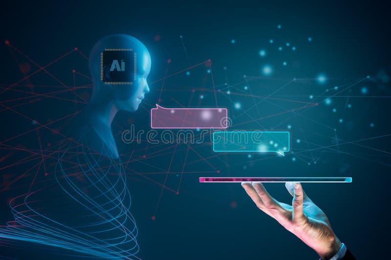 Chatbot Artificial Intelligence Communication Concept Stock Photo ...