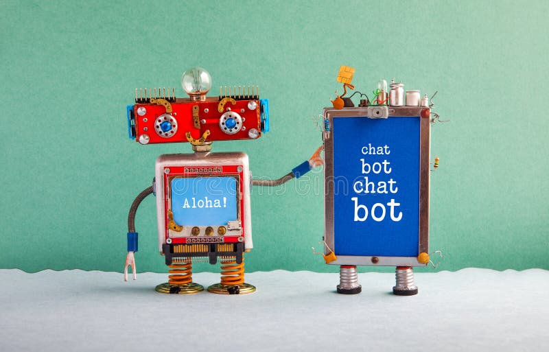 Chatbot Artificial Intelligence Poster. Creative Design Red Robot ...