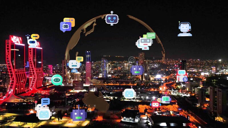 Chatbot Artificial Intelligence. Textual Model of Communication Stock Footage - Video of ...