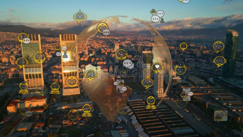 Chatbot Artificial Intelligence. Textual Model of Communication Stock Footage - Video of chatbot ...