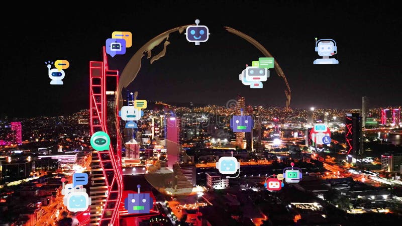 Chatbot Artificial Intelligence. Textual Model of Communication Stock Footage - Video of chatbot ...