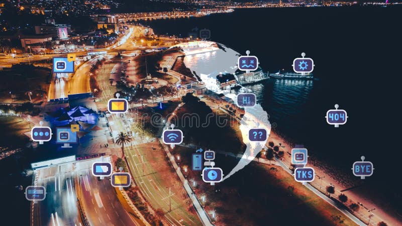 Chatbot Artificial Intelligence. Textual Model of Communication Stock Footage - Video of ...