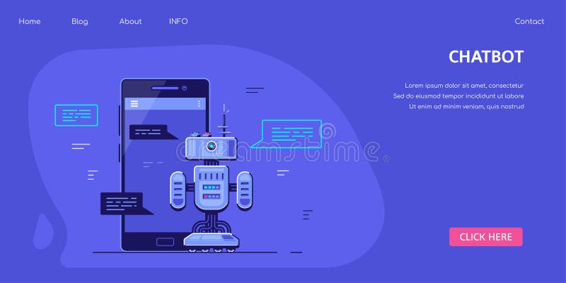 Chatbot Banner Concept. User Chatting with Chatbot in Mobile ... Chatbot Banner Concept. User Chatting with Chatbot in Mobile ...