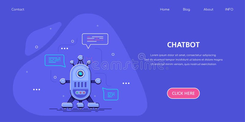 Chatbot Banner Concept. Horizontal Business Banner Template with ...