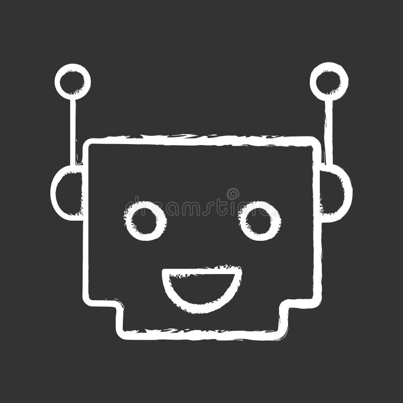 Robot Chalk Drawing Chalkboard Stock Illustrations – 71 Robot Chalk ...