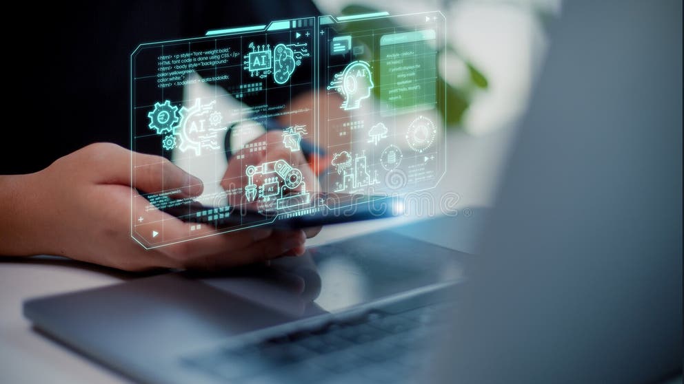 Chatbot Chat with AI, Artificial Intelligence. Women Use Technology ...