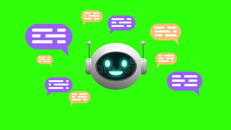 Animație Chat Chatbot-uri Pe Ecranul Verde Stock Video - Video din ...