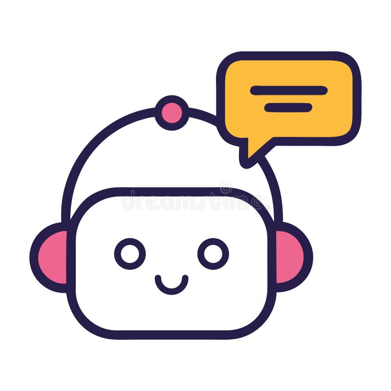 Chatbot Communication Icon stock vector. Illustration of vector - 360270969