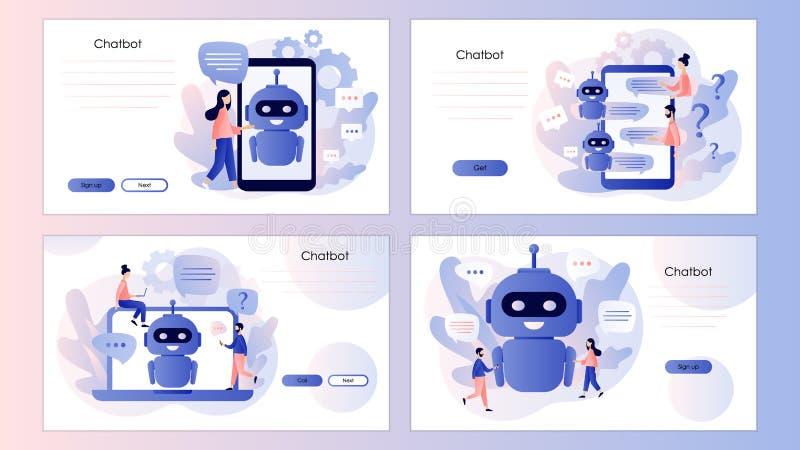 Chatbot Concept. AI Robot Assistant, Customer Support Stock Vector ...