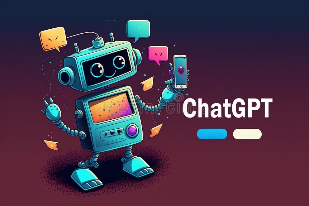 Chatbot Concept. Chatbot is a GPT Robot Application with Empty Space ...