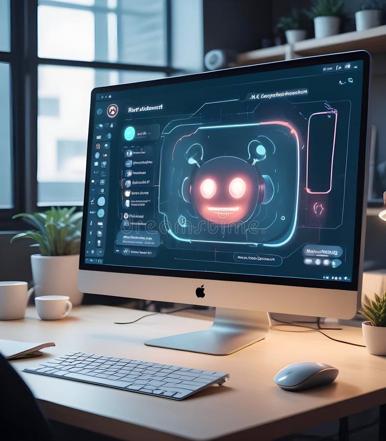 Chatbot Concept Illustration. Artificial Intelligence Stock ...