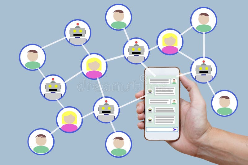 Chatbot Concept with Instant Messenger Displayed on Smart Phone Stock ...