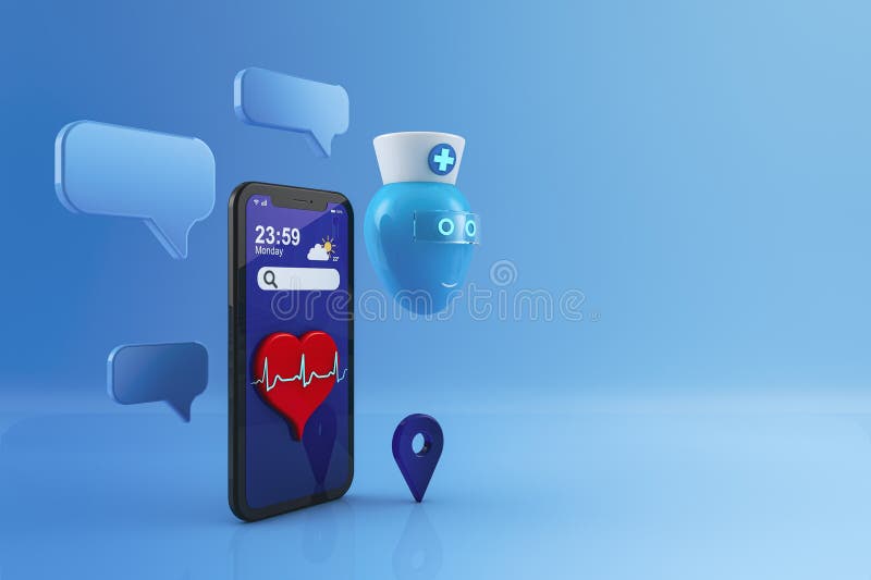 Chatbot Concept in Medicine. AI Development in Clinics, Hospitals, Web ...