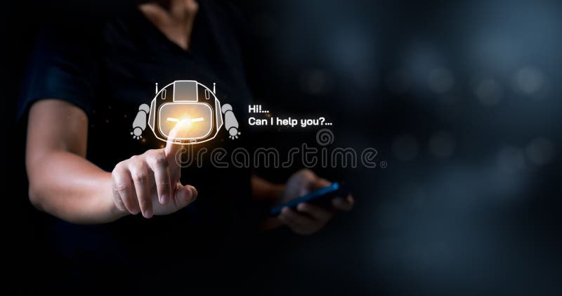 Chatbot Conversation. Artificial Intelligence Technology Respond Online ...