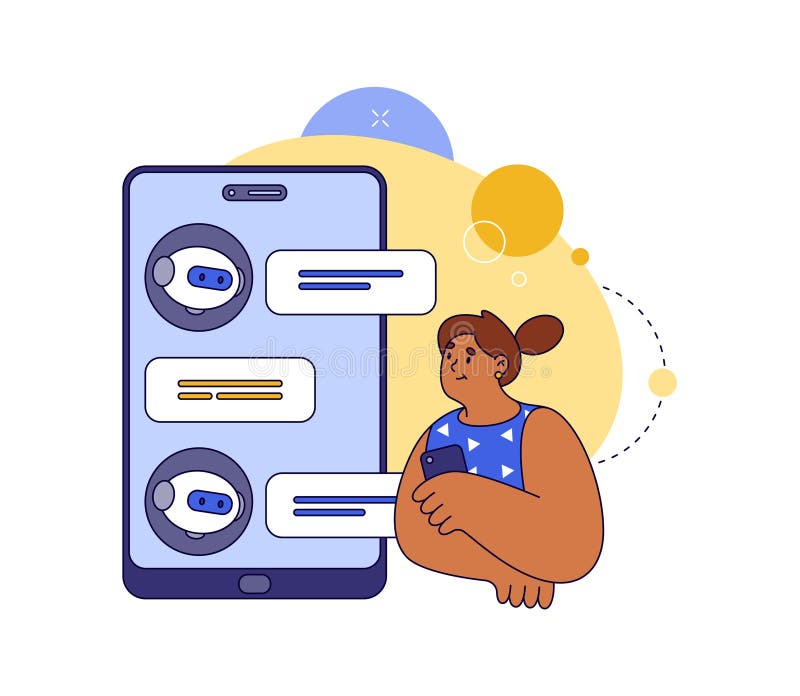 Chatbot or Customer Support Assistance Stock Illustration ...