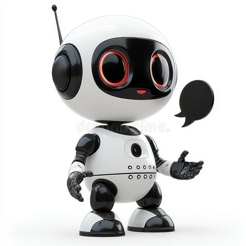 Chatbot with a Cute Appearance Conversing on a Transparent Background ...