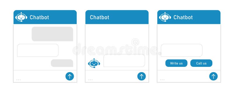 Chatbot and Dialogue Window. Mobile Helper, Contact Us Form, Chat with ...