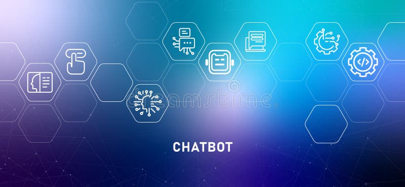 Chatbot Gradient Header Digital Data Smart Technology Robotic System Communication Bot ...