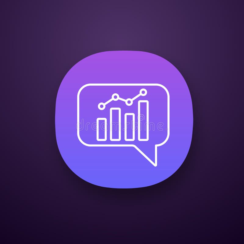 Chatbot Graph App Icon Stock Vector Illustration Of Button 175454476